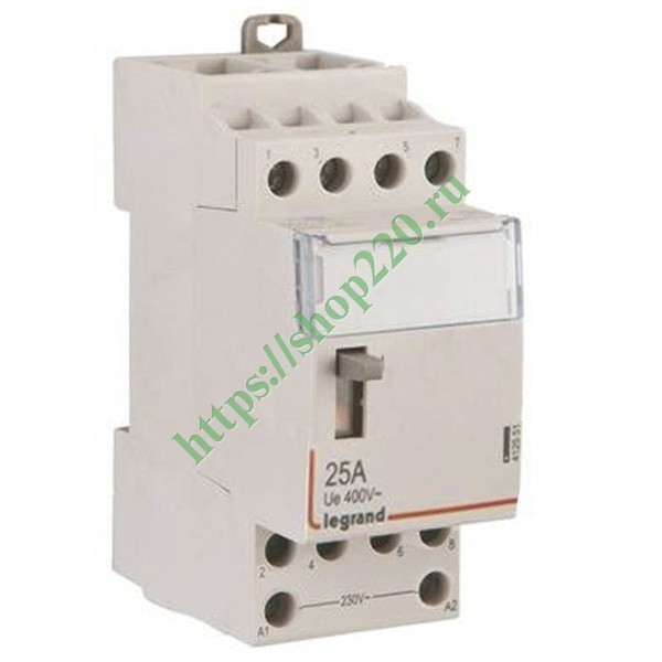 Контактор модульный Legrand CX3 230V 4 полюса 4НО 25А с ручным ...