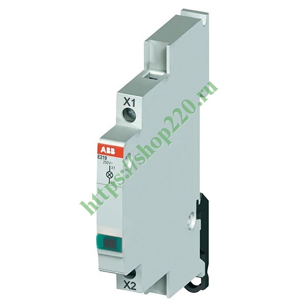 Лампа индикации ABB E219-D220 зеленая 60-220В DC постоянного тока 0,5 модуля - купить ...