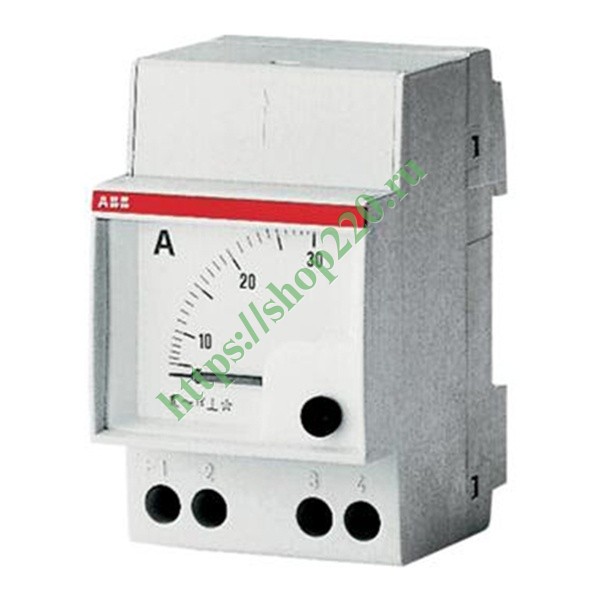 Амперметр ABB AMT 1/A1 модульный без шкалы перем. тока, через ...