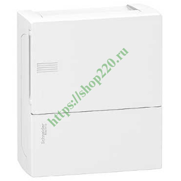 Щиток навесной Schneider Electric Resi9 Mini Pragma 8 модулей с белой дверью 2 шины N и PE ...