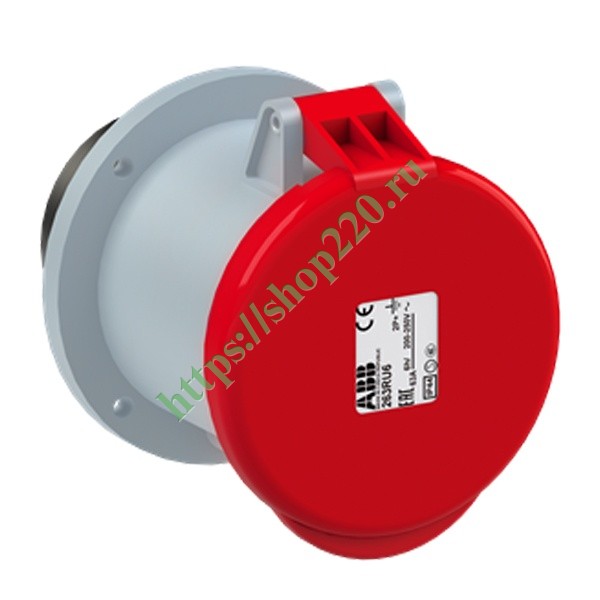 Розетка встраиваемая прямая ABB 463 RU6 IP44 63A 3P+N+E - купить ...