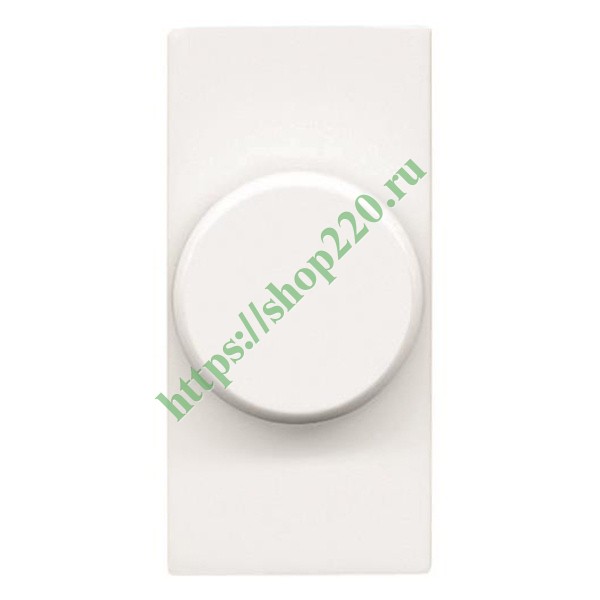 Купить Светорегулятор электронный поворотный 500 Вт 1 модуль ABB Zenit, альпийский белый (N2160 ...