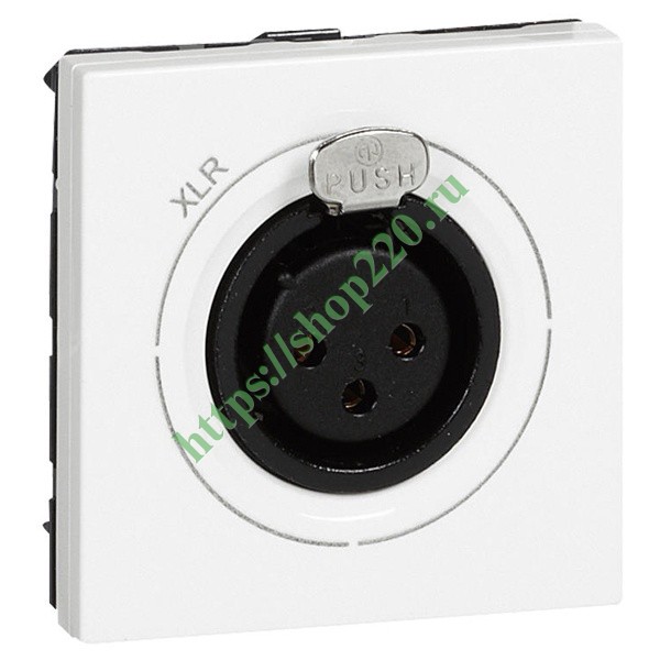 Аудиорозетка разъем XLR Legrand Mosaic 3 контакта гнездо винтовые ...