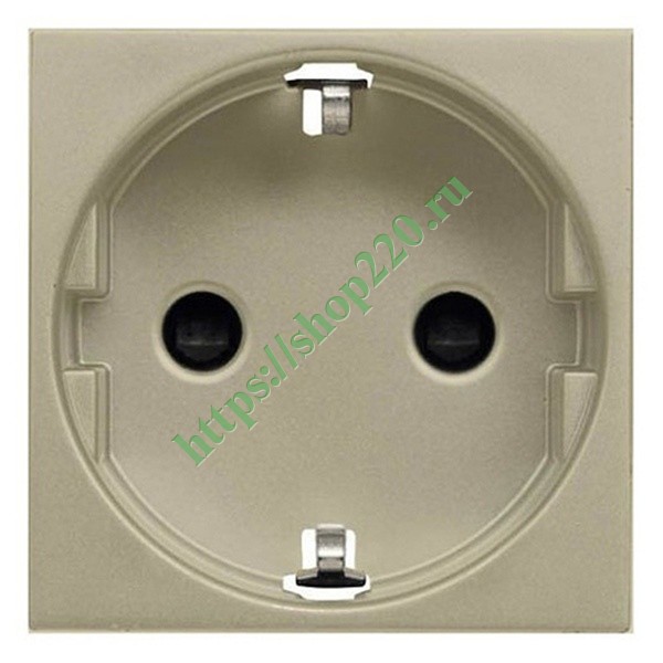 Розетка 220В с/з со шторками 16А / 250В ABB Zenit, шампань (N2288 CV) - купить 2CLA228800N1901 ...