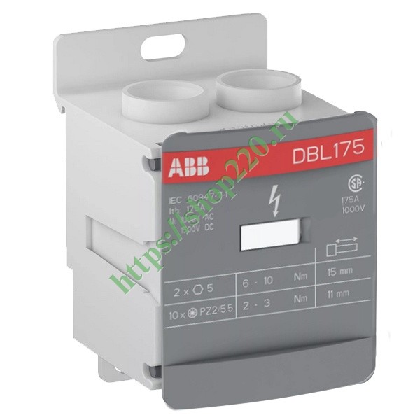 Распределительный блок DBL175 12 контактов 175А TE-Entrelec - купить 1SNL317510R0000 по ...