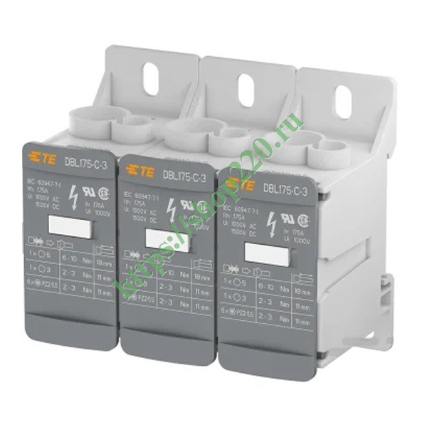 Распределительный блок DBL175-C-3 175А 3-полюсный TE-Entrelec - купить ...
