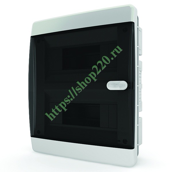 Щит встраиваемый CVK 40-18-1 (2x9) модулей прозрачная черная дверца IP41 Tekfor - купить 01-05 ...