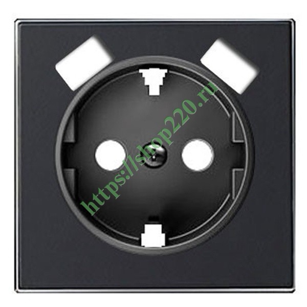Накладка для розетки SCHUKO с 2хUSB артикул 8188.3 ABB Sky, чёрный бархат (8588.3 NS ...