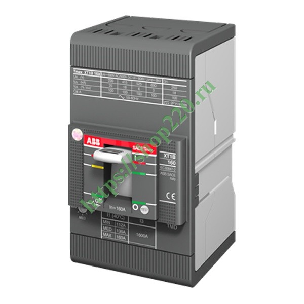 Выключатель автоматический ABB Tmax XT1N 160 TMD 100-1000 3p F F - купить 1SDA067416R1 по ...