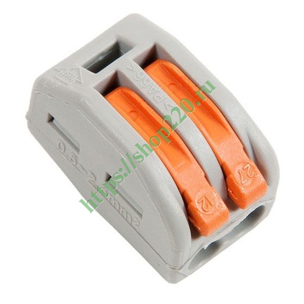 Клемма строительно-монтажная СМК 222-412 (2 х 4 мм) [уп. 50шт] IEK ...