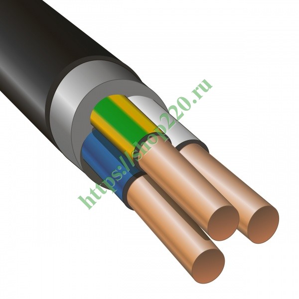 Кабель силовой ККЗ ВВГнг(А)-LS 3х2,5 медный круглый ГОСТ 31996 - купить ...