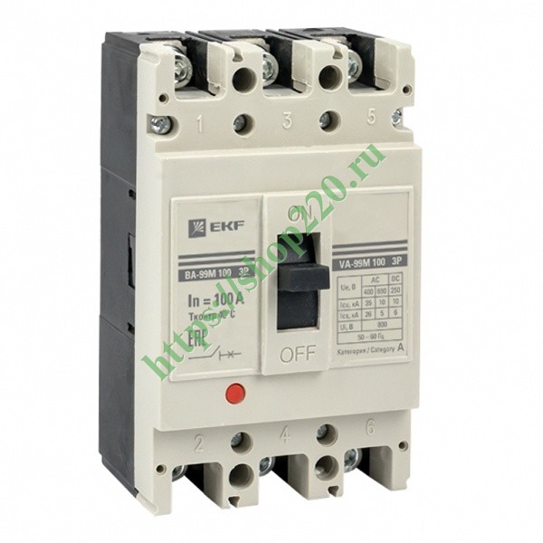 Выключатель автоматический EKF ВА-99M 100/100А 3P 35кА - купить mccb99 ...