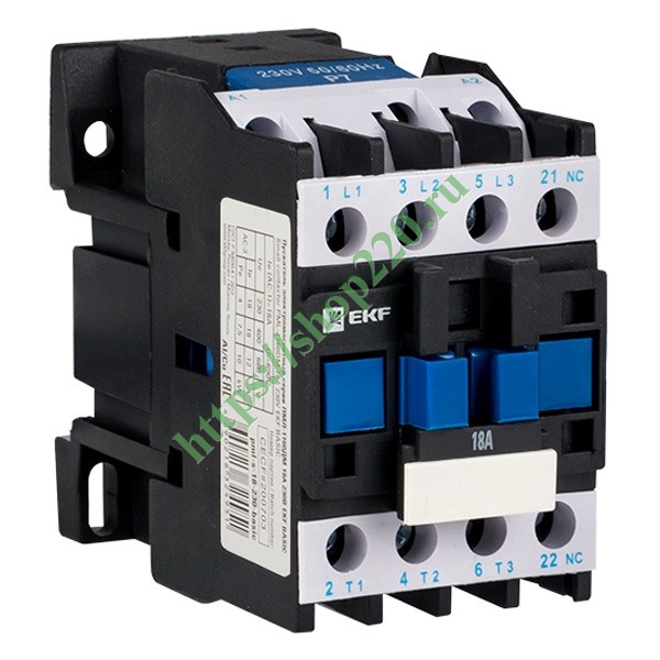 Контактор электромагнитный серии EKF Basic ПМЛ-1160ДМ 18А 1НО 230В АС - купить pml-s-18-230 ...