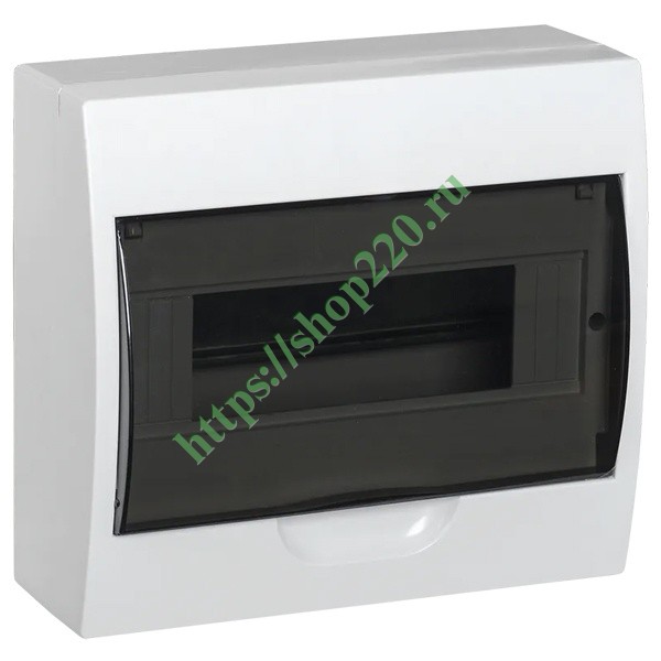 Щит навесной пластиковый ИЭК KREPTA 3 ЩРН-Пк-10 10 модулей с прозрачной дверкой IP41 белый ...