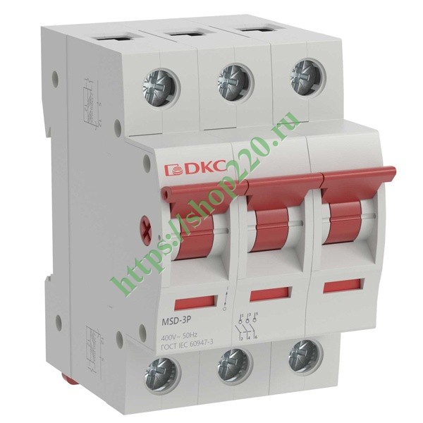 Выключатель нагрузки модульный DKC YON max MSD 40A 3P трехфазный ...