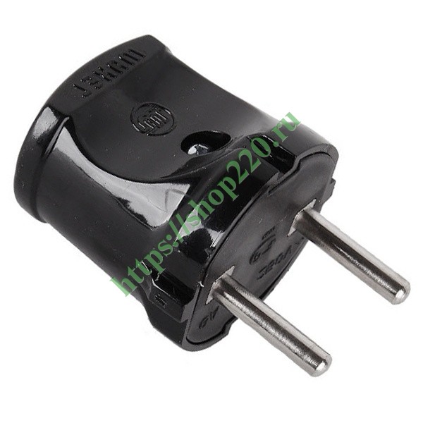 Вилка без заземления Makel 2P 6А прямая черная - купить 10051 по недорогой цене на Shop220 в ...