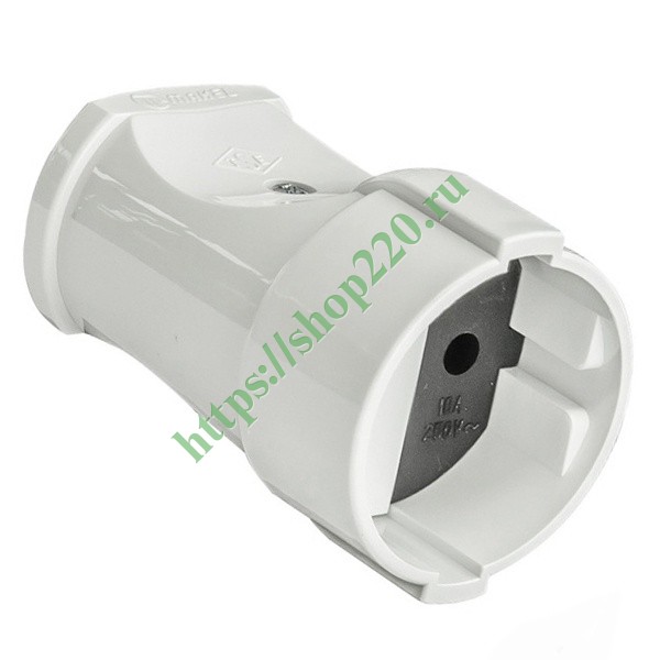 Розетка переносная без заземления Makel 2P 10А прямая белая - купить 10004 по недорогой цене на ...