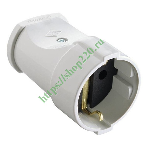 Розетка переносная с заземлением Makel 2P+E 16А прямая белая - купить 10003 по недорогой цене на ...