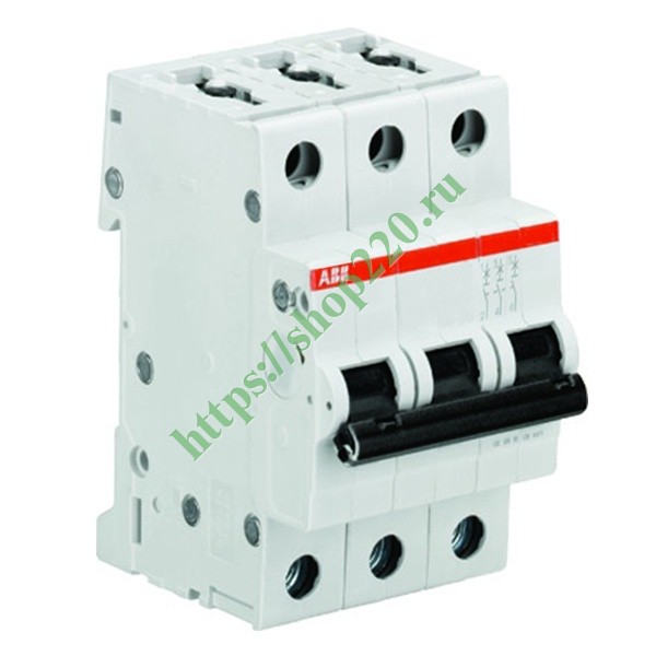 Автоматический выключатель 3-полюсный ABB S203 D63 (автомат электрический) 2CDS253001R0631 ...