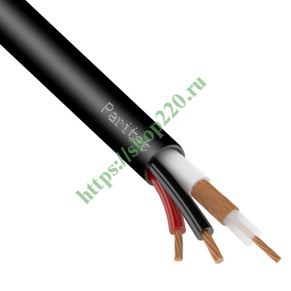 Кабель видеонаблюдения КВК-П-2 2х0,75 внешний [бухта 200м] КВК-П-2 2х0 ...