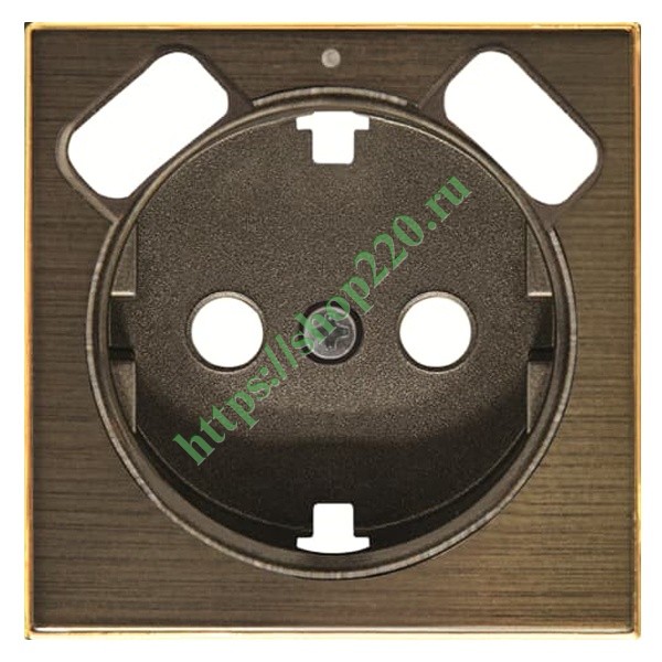 Накладка для розетки SCHUKO с 2хUSB артикул 8188.3 ABB Sky, античная латунь (8588.3 OE ...