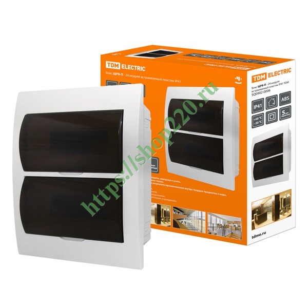 Бокс ЩРВ-П-24модуля (2х12) встраиваемый пластик IP41 TDM, белый SQ0902-0006 купить по недорогой ...