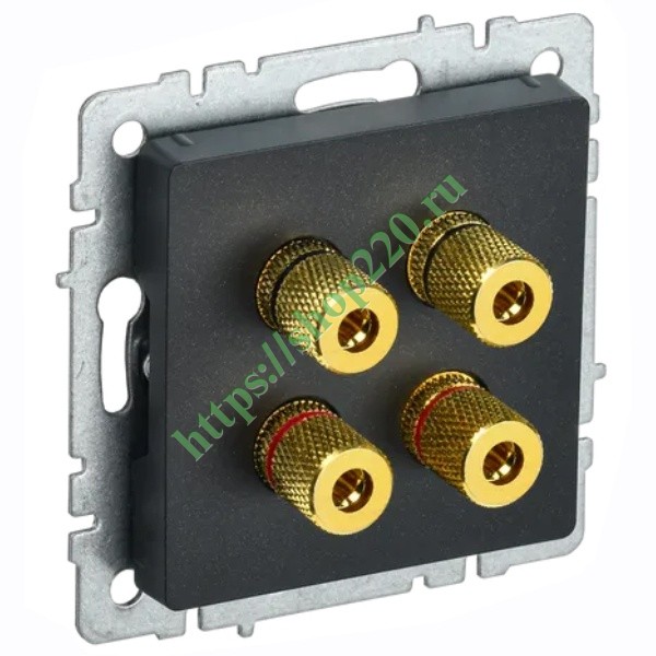 Аудиорозетка IEK BRITE черный (РА10-БрЧ) BR-S40-K02 купить по недорогой цене в Москве и РФ на ...