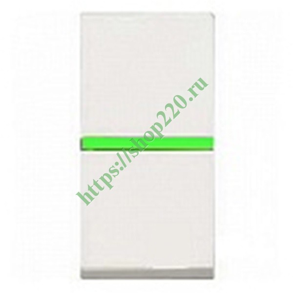 Одноклавишный выключатель с индикацией1 модуль ABB Zenit, альпийский белый (N2101.5 BL ...